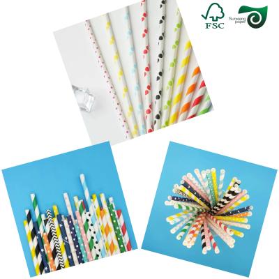 China FSC Recyclable White Straw Cutlery Packing Paper  Food Grade Good Printability for sale