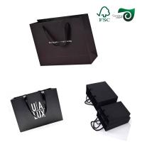 China 200gsm Virgin Pulp Solid Black Paper With High Burst Resistance For Shopping Bags for sale