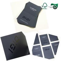 China FSC Solid Black Book Binding Board 350gsm Uncoated Black Paper For Bags Book Covers for sale