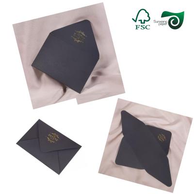 China FSC 250g Virgin Pulp Solid Black Paper Excellent Folding Performance For Envelope Manufacturing for sale