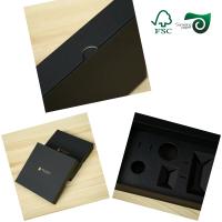 China FSC 400gsm Black Cardboard Sheet Solid Black Liner Paper For Gift Boxes Shoe Boxes Packaging for sale