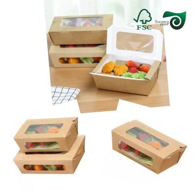 China FSC Durable Food Safe Brown Kraft Cardboard 350gsm 400gsm Lunch Box Packaging Grade for sale