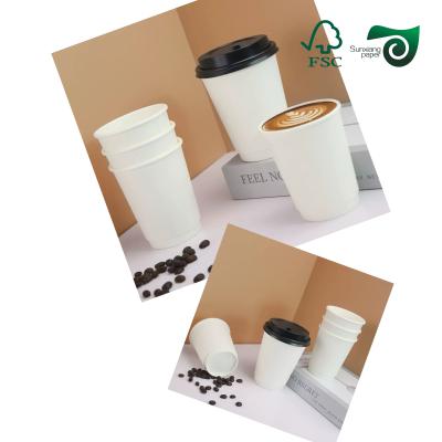 China FSC Food Grade 260gsm 15 PE Coated Cup Stock Paper White For Coffee Cup for sale