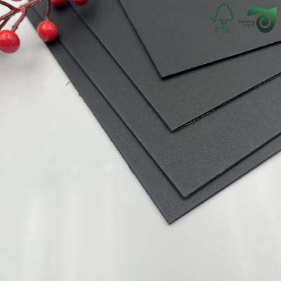 China FSC 1.5mm  1200g  2mm  1600g  Black Solid Board  Double Sided Deep Black 70cm 100cm for sale