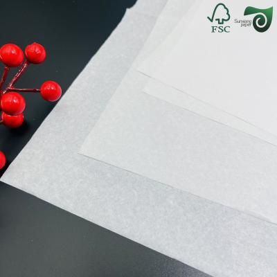 China FSC 40gsm 50gsm Silicone Oil Paper Greaseproof And High Temperature Resistant Food Grade Paper for sale