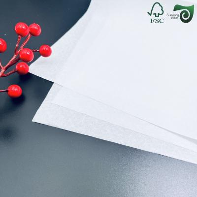 China FSC PFAS Free 45gsm 50gsm Uncoated Food Wrapping Paper Kit3 Kit7 High Temperature Resistant for sale