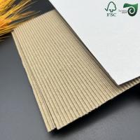 China FSC Two Ply F Flute Corrugated Cardboard Sheets 100g Black Single Face Corrugated Board for sale