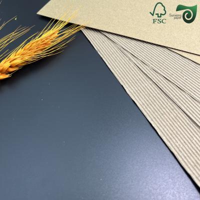 China FSC E  Flute Single Wall Corrugated Cardboard Sheets For Brown Coffee Cup Covers for sale