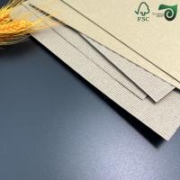 China FSC 2 Ply 140gsm 120gsm Brown Fluting Corrugated Paper For Coffee Cup Sleeves for sale