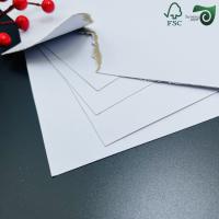 China FSC Certified 0.3mm0.4mm AAA Grade White Coated Board With Grey Back Recycled Printable for sale