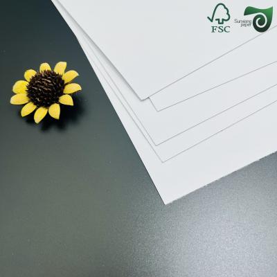 China FSC 2mm Grey Cored Dual Sided White Cardstock Matte Surface Superior Ink Absorption for sale