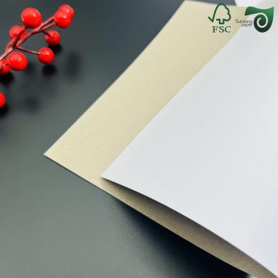 China FSC Certified 0.3mm0.4mm AAA Grade White Coated Board With Grey Back Recycled Printable for sale