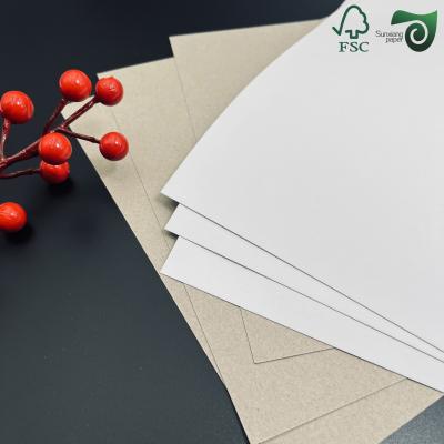 China FSC Certified 635mm 914mm White Coated Board With Grey Back  Recycled   Printable for sale