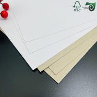 China FSC Certified  2mm Laminated Rigid Paper Board One White Face Grey Back Board for sale