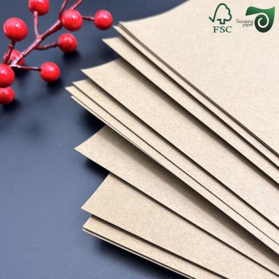 China FSC Certified Uncoated Unbleached Kraft Liner Paper Recycled Virgin Pulp 80gsm 450gsm for sale