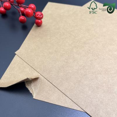 China FSC Certified 300GSM Virgin Brown Kraft Wrapping Paper Rolls for Custom Packaging Boxes for sale