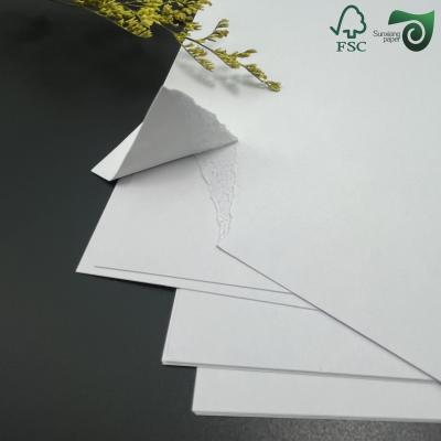China FSC Uncoated White Thick Bristol Board 350gsm 400gsm Premium Cardstock Paperboard for sale