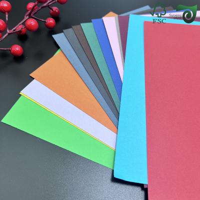 China FSC 180gsm 200gsm Uncoated Colorful Bristol Board Sheets For DIY Craft Materials for sale