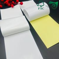 China FSC 80gsm Single Side Cast Coated Glossy White Adhesive Sticker Paper Supermarket Grade for sale