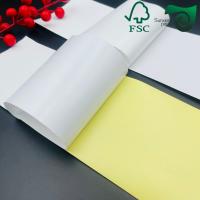 China FSC 75gsm Single Side Cast Coated Glossy White Adhesive Sticker Paper Supermarket  Retail Grade for sale