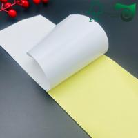 China FSC 75gsm Single Side Cast Coated Glossy White Adhesive Sticker Paper Supermarket  Retail Grade for sale