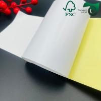 China FSC 80gsm Single Side Cast Coated Glossy White Adhesive Sticker Paper Supermarket Grade for sale