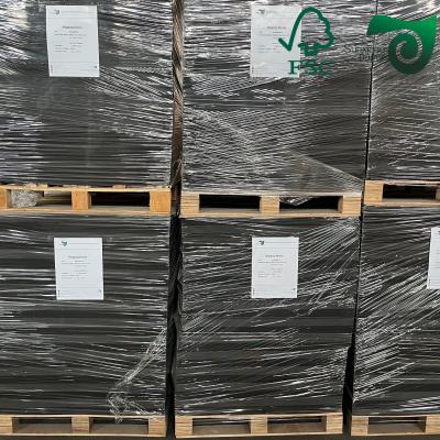 China FSC 400gsm Black Cardboard Liner Sheet 70cm 100CM For Gift Boxes for sale