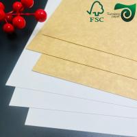 China FSC 325GSM Coated White Kraft Board Brown Back Sunxiang Paper For Snack Box for sale