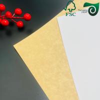 China FSC 325gsm Food Grade Kraft Paper White Coated Front Brown Back Virgin Pulp Paper for sale