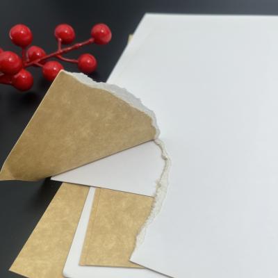 China 300gsm Dual  Tone Food  Safe Kraft Paper  Coated White Front  Brown Back For Sturdy Food Containers FSC for sale