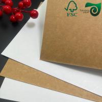 China FSC 350gsm High Density Food Grade Kraft Board Thick Fold Resistant Packaging Paper for sale