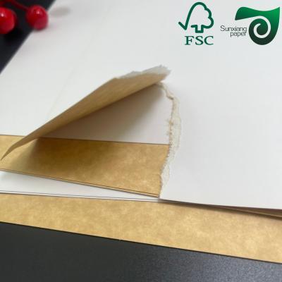 China FSC 200gsm 220gsm Food Grade White Clay Coated Kraft Back Paper For Fries Packaging for sale