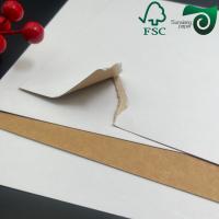 China 325gsm Food Grade White Coated Kraft Paper Brown Back Virgin Pulp FSC Certified for sale
