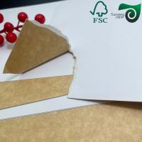China FSC Food Grade CKB White Coated Brown Kraft Board 325gsm High Strength Virgin Pulp Paper for sale