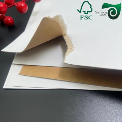 China FSC Certified 300gsm Disposable Bakeable Kraft Bread Pan Board  One Side White  Brown Back for sale