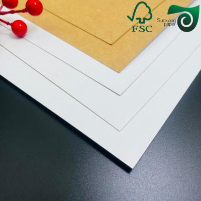 China 325gsm Food Grade Kraft Paper White Coated Front Brown Back  Made From Virgin Pulp FSC for sale