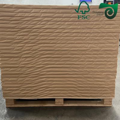 China FSC 60g Brown Recycled Kraft Liner Paperboard For Roll Tubes  Cores for sale