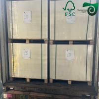 China FSC 300gsm Brown Back White Face CKB Board High Stiffness Frozen Food Packaging Board for sale