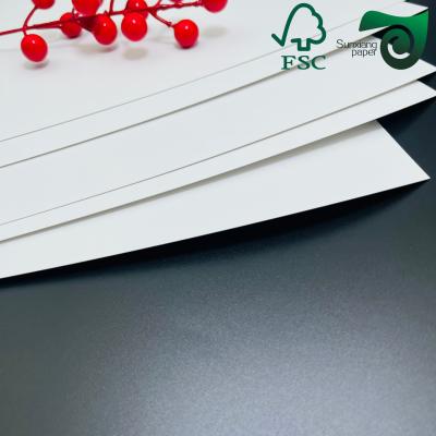 China Ivory SBS Paper Board Single Sided Coated White Paper 350gsm 375gsm 70cm 100cm FSC for sale