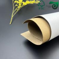 China FSC Two Ply F Flute Corrugated Cardboard Sheets 100g Black Single Face Corrugated Board for sale
