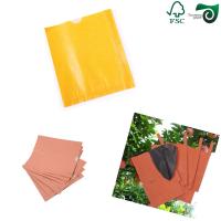 China 54G 56G Breathable Waterproof Wax Coated Protective Bag Yellow Outer Paper FSC for sale
