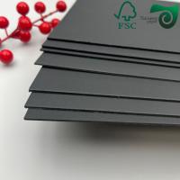 China FSC Double Sided Solid Black Uncoated Black Cover Book Binding Board Sheet 300gsm 350gsm for sale