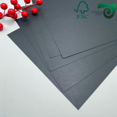 China FSC Certified High Density Black Solid Cardboard Sheets Ideal For Photo Albums for sale