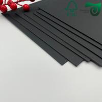 China 350gsm  400gsm Non-Fading Black Cardboard Virgin Recycled Pulp Black Board For Luxury Packaging Boxes for sale