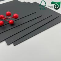 China Fold Resistant Double Side Black Card Paper 150gsm Black Cardboard For Shopping Bags for sale