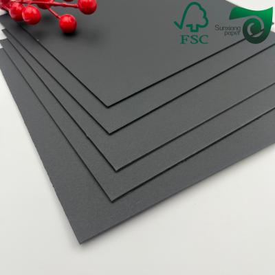 China FSC 400GSM Virgin Pulp Black Photo Album Paper  700mm 1000mm   High Toughness for sale