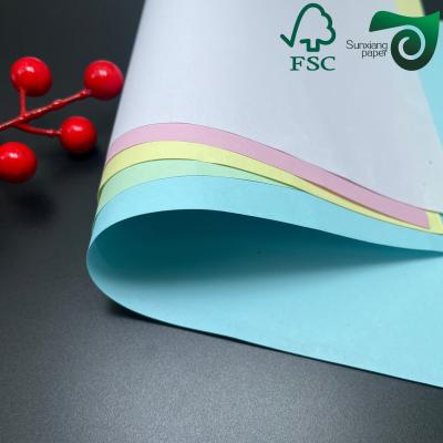 China FSC 50gsm 55gsm NCR Carbonless Printing Paper CB CFB CF  65cm  92cm Blue Image For Invoices for sale