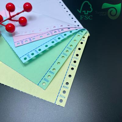 China Continuous Carbonless Copy Paper 55gsm 80gsm Computer Form Grade Manufacturer for sale