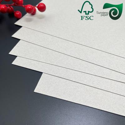 China Recycled Grey Black Chipboard 800g Book Binding Packaging Board  Grey board  Black card for sale