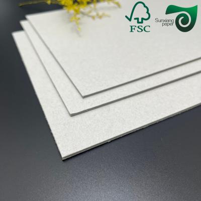 China FSC Certified 800gsm 1mm 2mm High Stiffness Grey Chipboard For Book Binding for sale